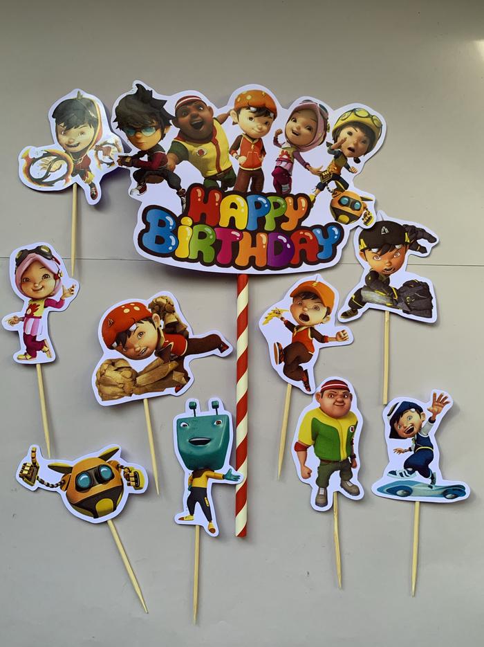 Jual TOPPER CAKE BOBOIBOY - PAKET HBD - Kota Medan - theballoon.mdn ...