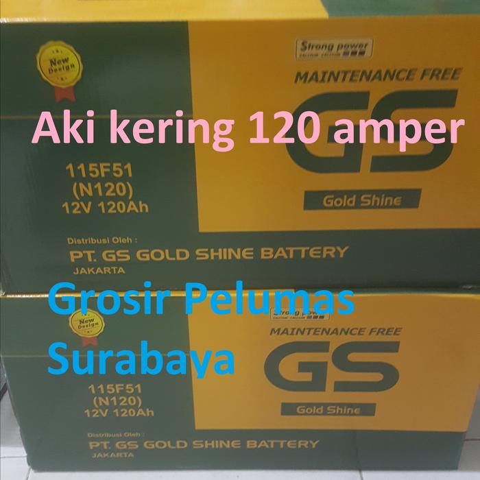 Jual Aki ACCU Kering 120 ampere GS N120 MF 115F51 Gold Genset alat berat - Kota Surabaya ...