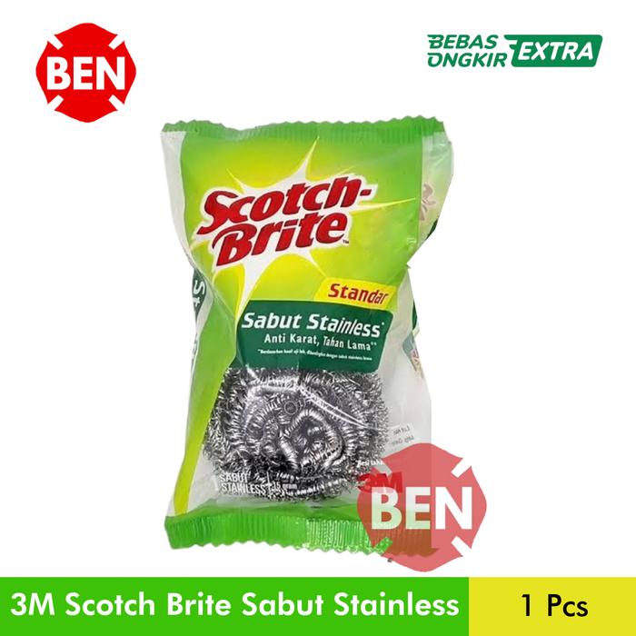 Jual 3M Scotch Brite Sabut Stainless Kawat Cuci Piring 1 Pcs - Besi ...