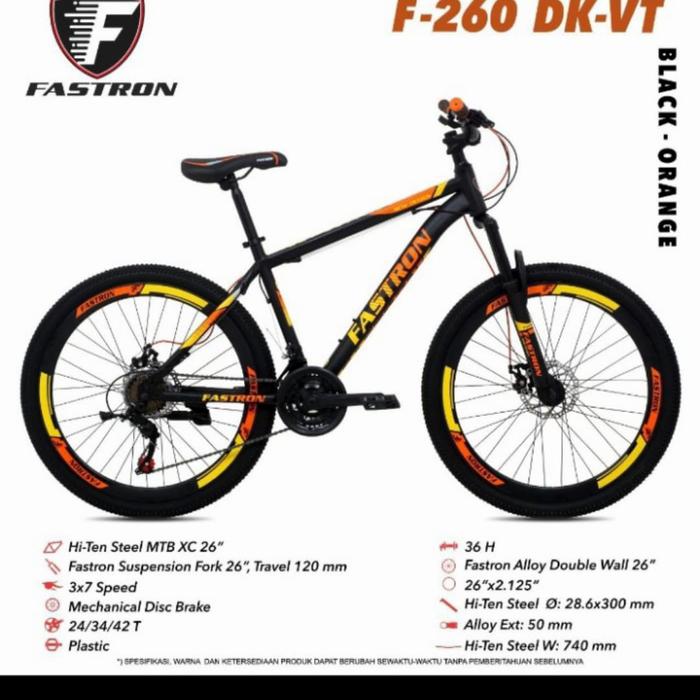Jual sepeda gunung mtb 26 inch fastron f-260 dk vt - Kota Depok ...