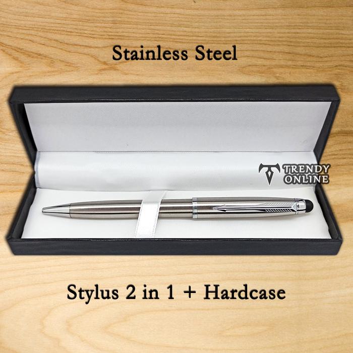Jual pulpen stylus 2in1, pen 2 in 1 model parker sonet dan kotak ...