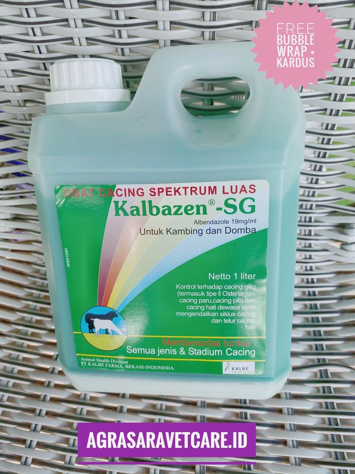 Jual KALBAZEN SG 1 LITER (ALBENDAZOLE1,9%) -OBAT CACING AMPUH KAMBING ...
