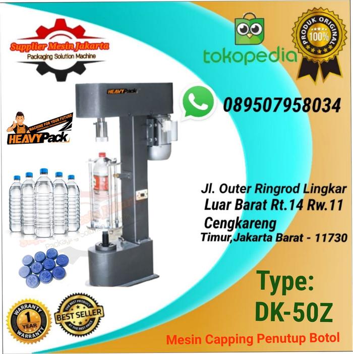 Jual Mesin Capping Penutup Tutup Botol Ulir Bahan Plastik DK-50Z ...