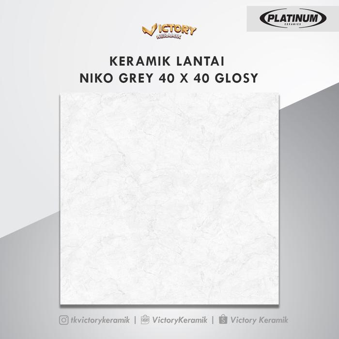 Jual KERAMIK LANTAI PLATINUM NIKO GREY 40 X 40 GLOSY - Kab. Bandung ...