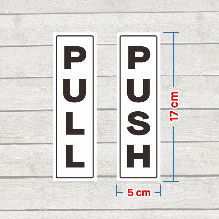 Jual Sticker Label Sign Marka Stiker Pintu Tarik Dorong Push Pull 17 X ...