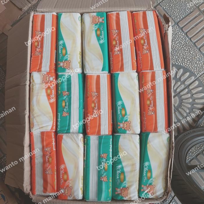 Jual 1 Kardus/Karton Tissue Clean Plus Isi 60 Pcs 180 Sheets - Kota ...