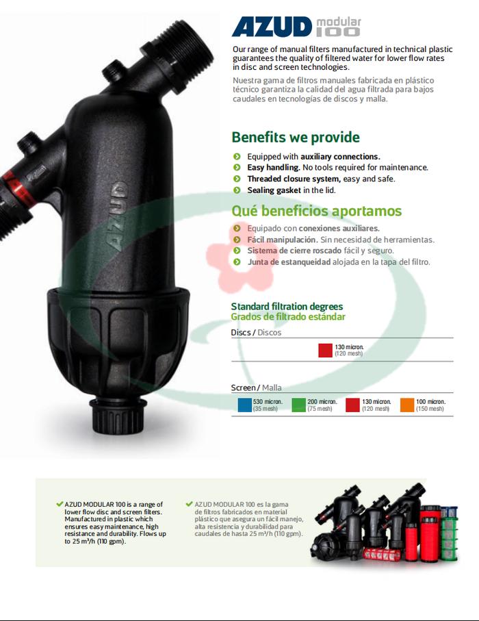 Jual Azud Screen Filter Modular 100 - 1 Inch BSP - Kab. Bogor - Toko ...