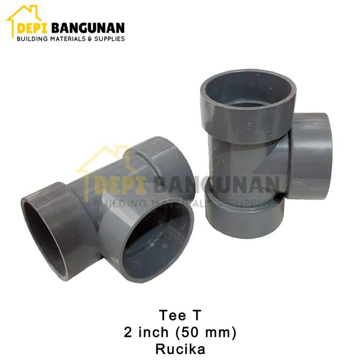 Jual Tee 2 inch Rucika - Fitting Sambungan Pipa PVC T 50 mm - Kota Tangerang - Depi Bangunan ...