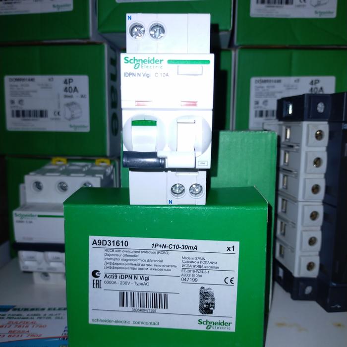 Jual rcbo idpn vigi a9d31610 1p+N-c10-30ma schneider - Jakarta Pusat - Atlantis Elektric | Tokopedia