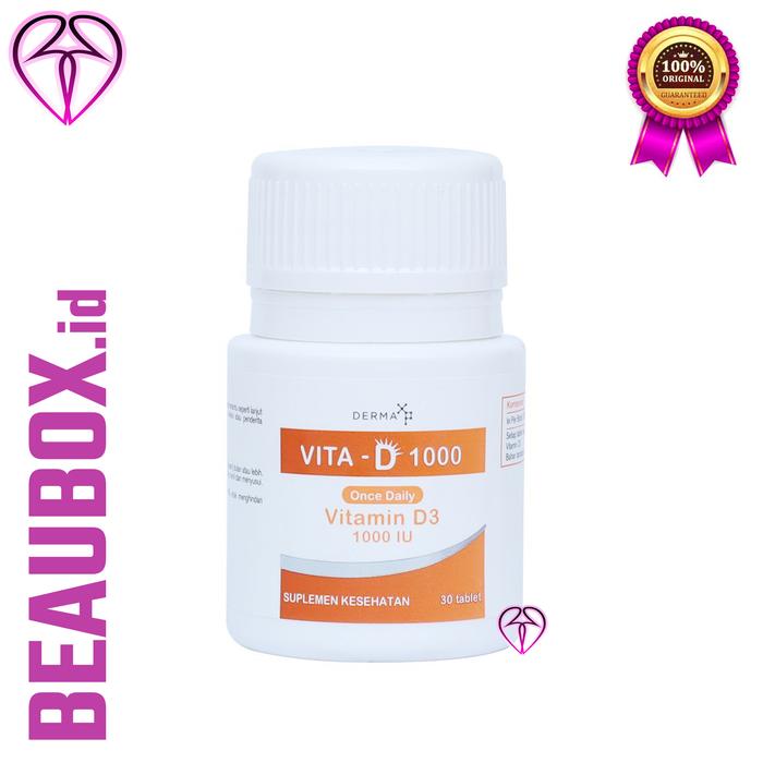 Jual Vita D Vitamin D3 1000IU ORIGINAL - 30 Tablet (Suplemen Vitamin D ...