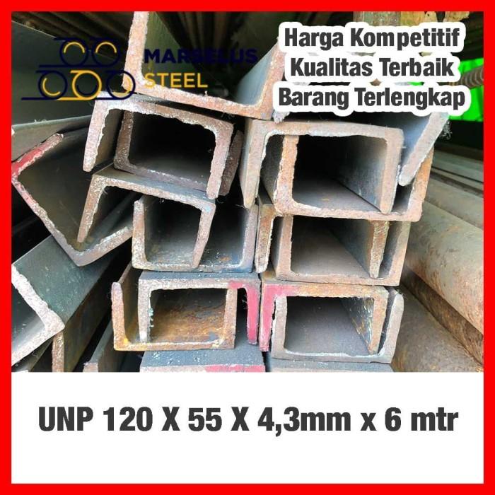 Jual UNP 120 - Besi Kanal U / UNP channel / 120 x 55 x 6mm - 6meter ...
