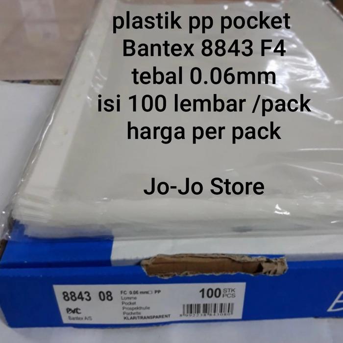 Jual Plastik PP Pocket 8843 Clear Folio 0.06 mm Merk Bantex isi 100 ...