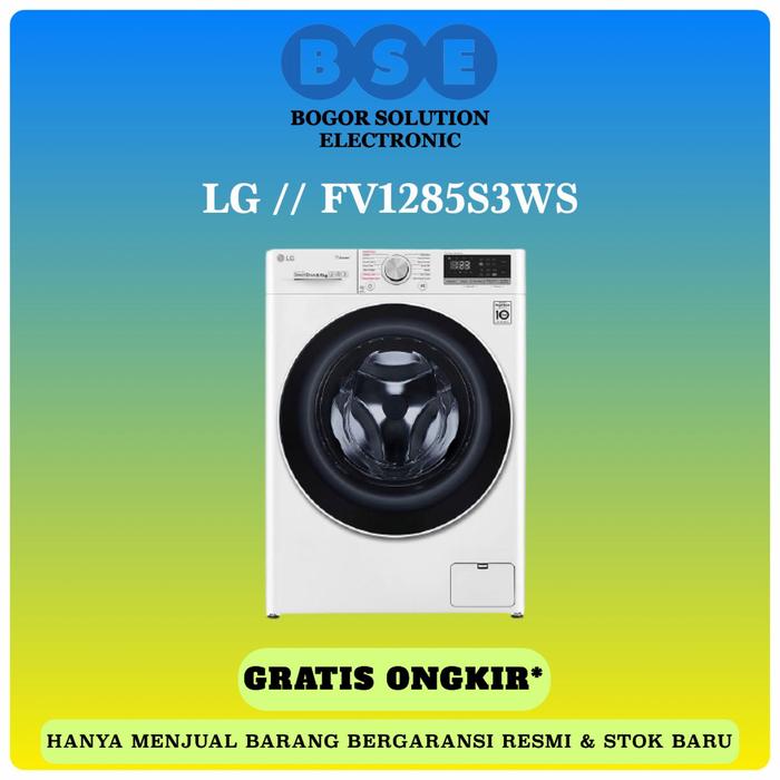 Promo LG MESIN CUCI FRONT LOADING 8.5kg FV1285S3WS | LG 8.5 KG ...