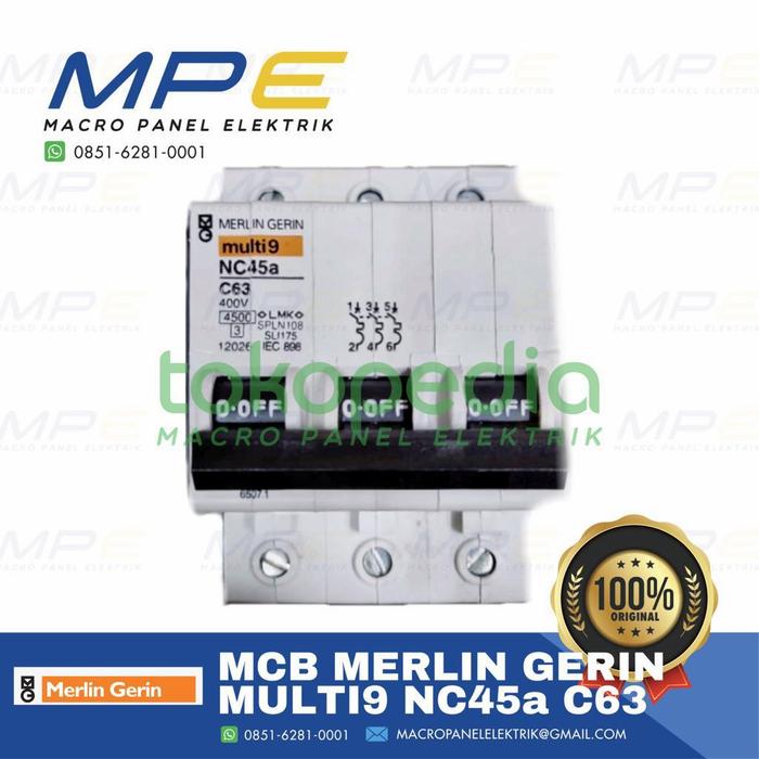 Jual MCB Merlin gerlin NC45a C63 3P 4,5kA / MCB Merlin Gerin NC45a 63A - Jakarta Pusat - MACRO ...