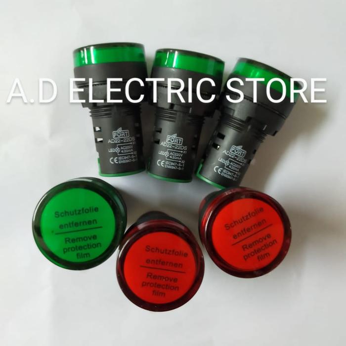 Jual Pilot lampu LED 22mm 220vac tipe AD22-22DS / tersedia jg 12/24vdc ...