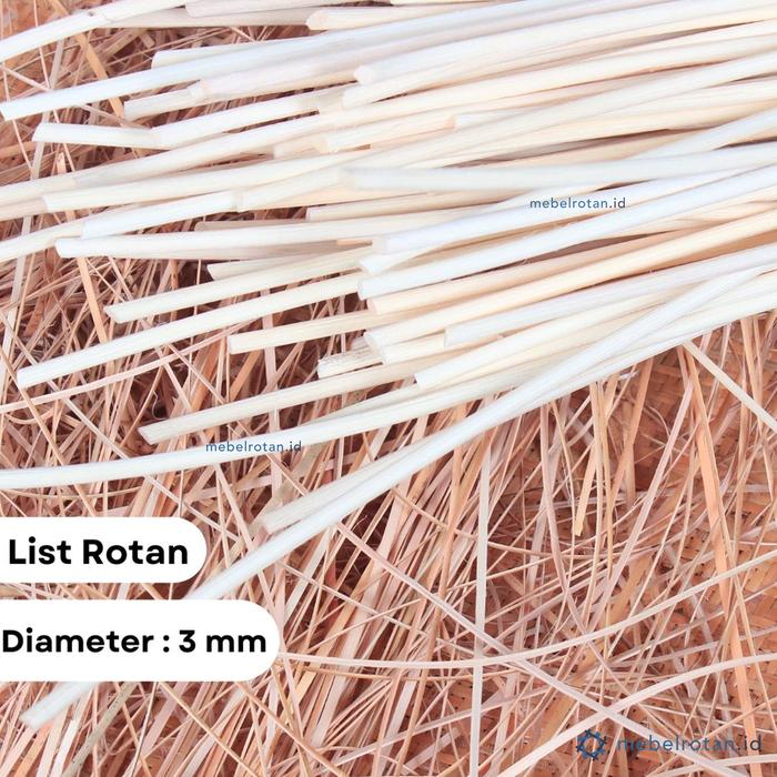 Jual Lis Bahan Rotan Core Bundar Batangan | Pitrik Buluh 3 mm - Kota ...