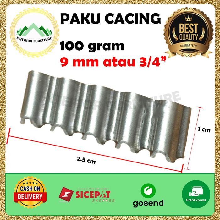 Jual Paku cacing / paku penyambung papan kayu (100gram) - 9mm - Jakarta ...