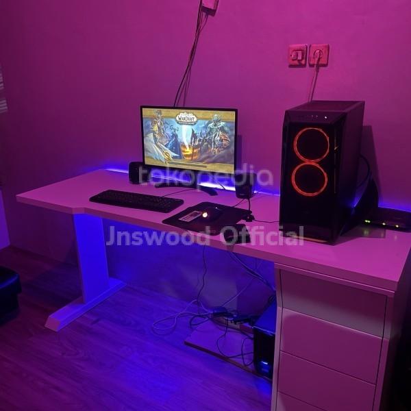 Jual Meja gaming komputer multifungsi led RGB with remote - Kab ...