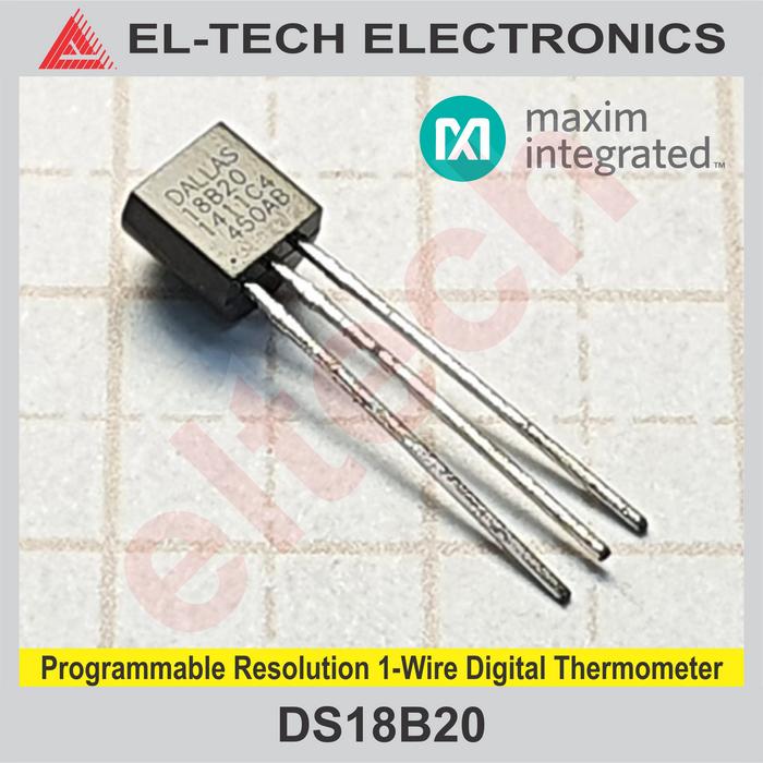 Jual DS1820 DS 1820 DS18B20 18B20 Prog Resolution 1-Wire Digital ...