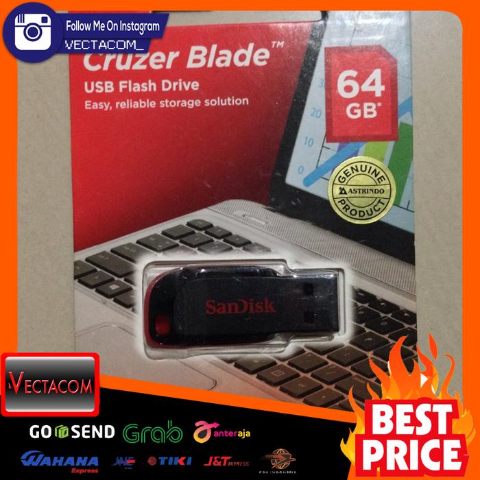 Jual UFD/FlaskDisk SANDISK CRUZER BLADE CZ50 64GB - USB FLASHDRIVE ...