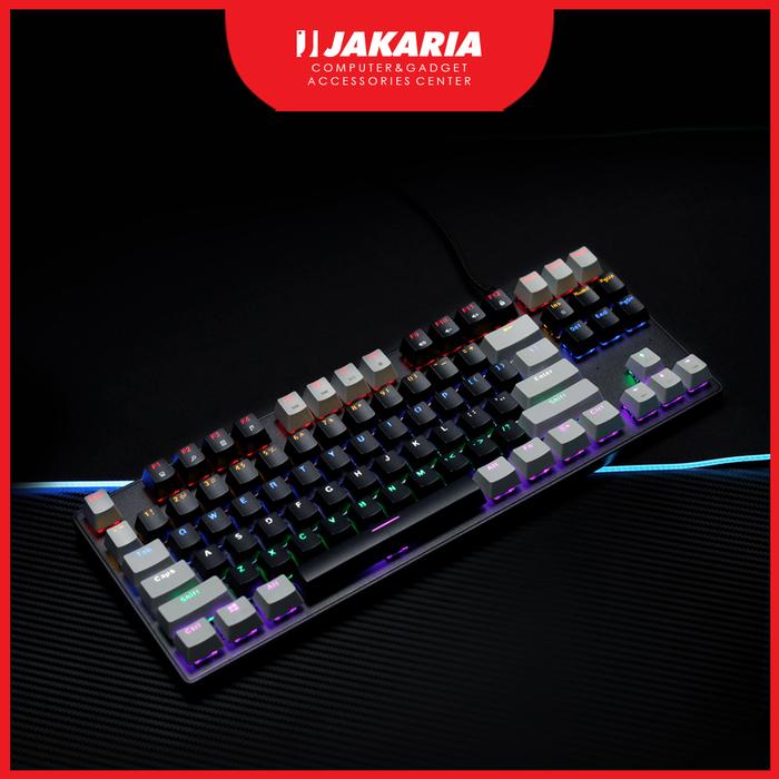 Jual Rexus Keyboard Gaming Mechanical TKL MX 5.2 Blue Red Switch ...