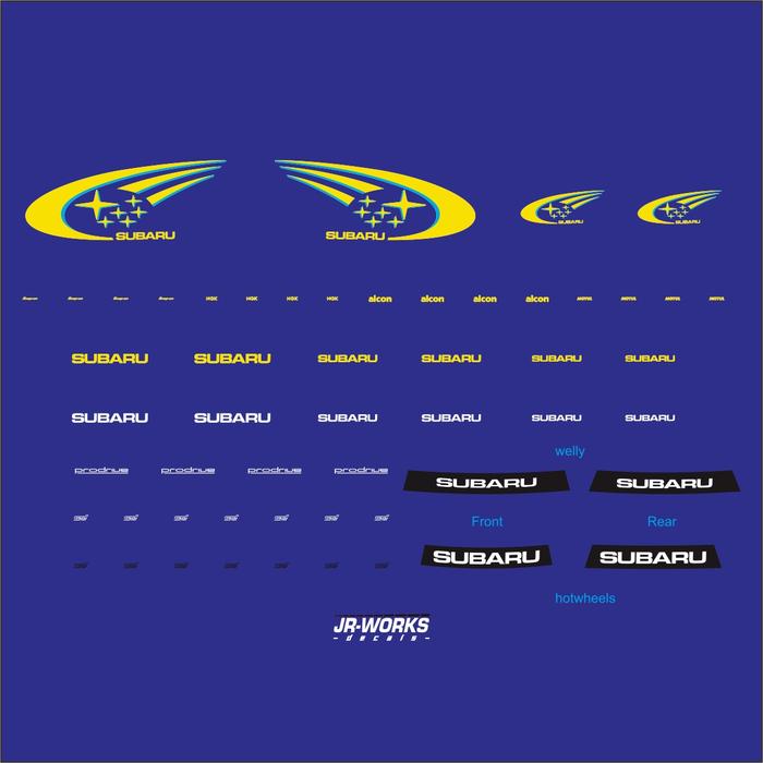 Jual Decal Hotwheels Tomica Welly Subaru Imprezza Rally White Toner ...