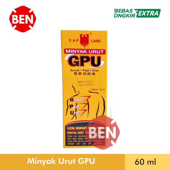 Jual Minyak Urut GPU 60 ml 60ml Besar Lusin Pak Dus Grosir Pijat ...