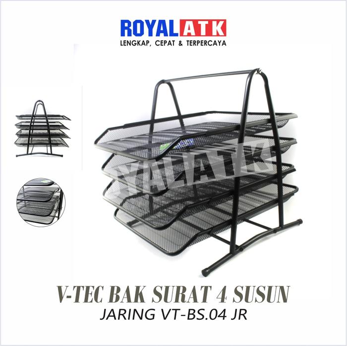 Jual Rak File Document Tray Letter Tray Besi V-Tec 4 Susun Bak Surat 4 ...