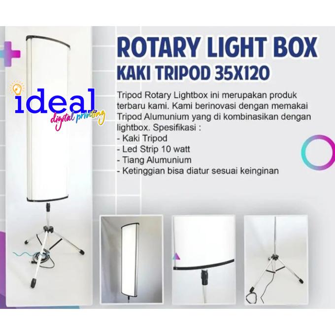 Jual Rotary Light Box Banner Stand Standing uk 30x120cm - Jakarta Barat ...