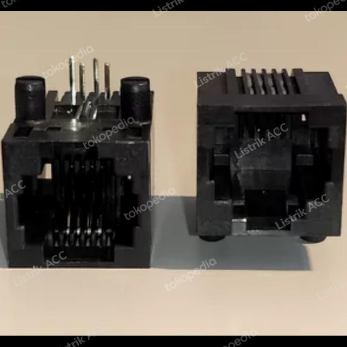 Jual Konektor Female Rj11 / Jack Telepon Female RJ 11 AMP/ RJ11 Port ...