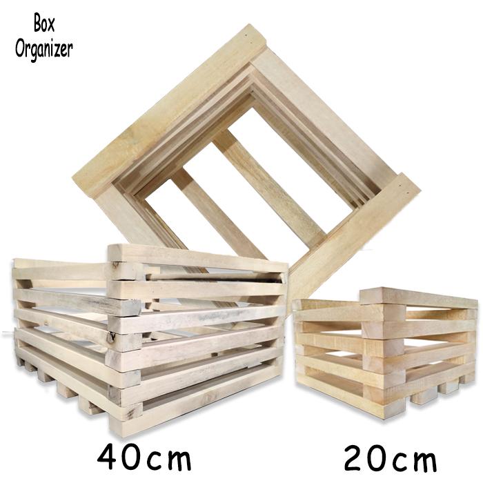 Jual Box Organize - Pot Tanaman Kayu - Kotak Kayu NaturalUkuran 40x40 ...