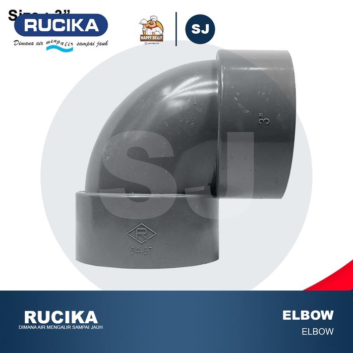 Jual Sambungan Pipa Knee Knie D DL 1-1/2" Elbow D 1-1/2 Inch PVC Rucika - Kota Medan - SJ WARNA ...