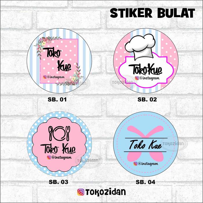 Jual STIKER KEMASAN LABEL PRODUK SNACK KUE MINUMAN BULAT MURAH CUSTOM ...