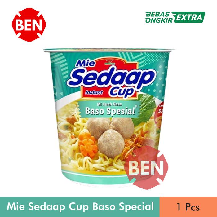 Jual Mie Sedaap Cup Baso Spesial 1 Pcs - Mi Kuah Instant Bakso Sapi Dus ...