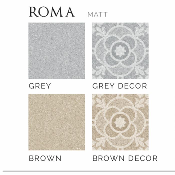 Jual keramik asia tile roma 25x25, ada 2 warna brown dan grey. - Kota ...