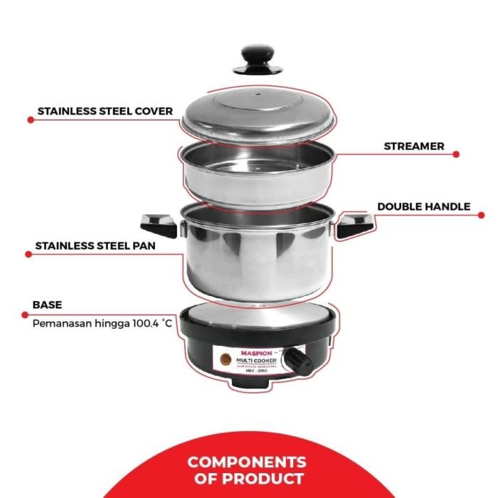 Jual Maspion Multi Cooker Mec2750 Mec 2750 Panci Listrik Stainless ...