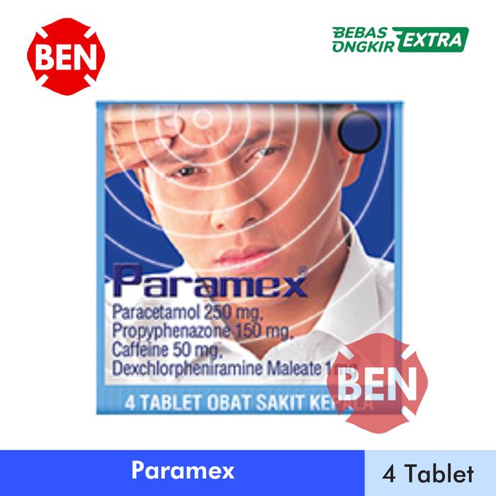 Jual Paramex 1 Strip / 4 Tablet Kaplet / Obat Sakit Kepala / Paracetamol - Jakarta Selatan - Ben ...