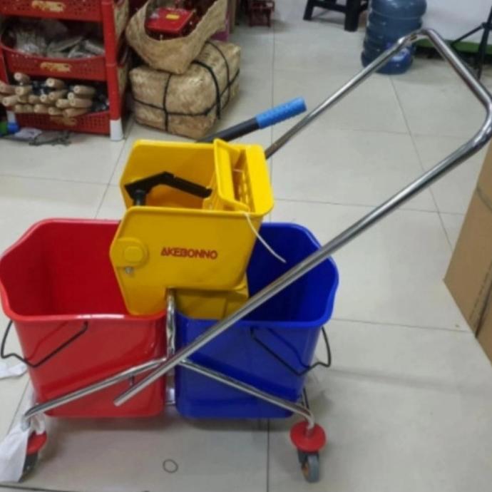 Jual ALAT PEL DORONG AKEBONNO GX-028VK DOUBLE MOPS BUCKET WRINGER ...
