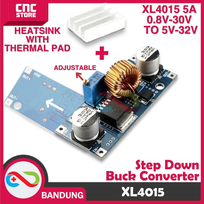Jual XL4015 DC TO DC STEP DOWN BUCK CONVERTER 5A 0.8V-30V TO 5V-32V - Kota Bandung - CNC STORE ...
