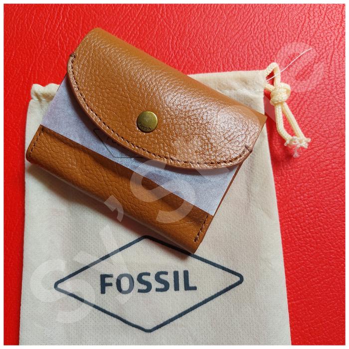 Jual Fossil Gwen Mini Wallet Tan BNWT/Dompet Kecil Coklat/Dengan Tag ...