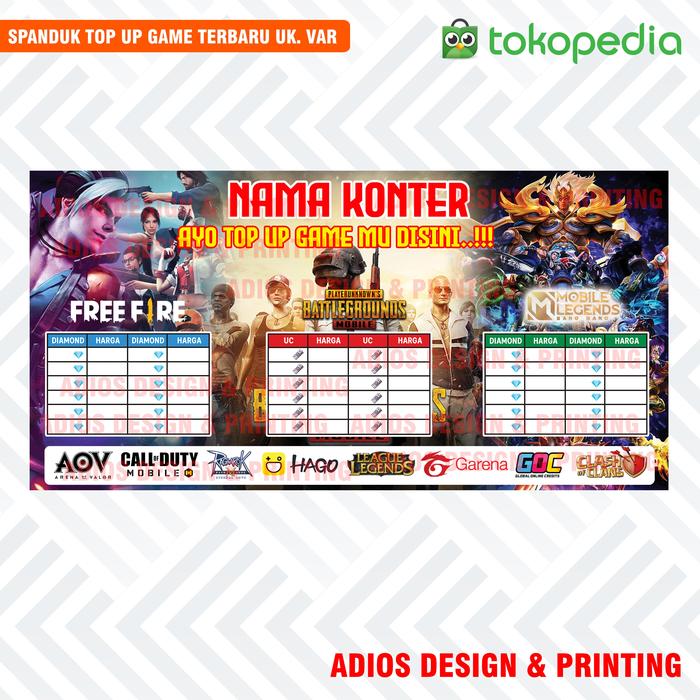 Jual SPANDUK KONTER BANNER GAME SPANDUK GAME MODEL TERBARU - 100X50 ...