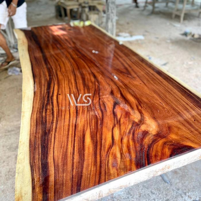 Jual Top Meja Resin kayu Trembesi Solid lapisan Resin 2 meter - Kab ...