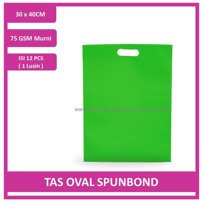 Jual Goodie Bag Spunbond Oval 30x40 Hijau Muda Kodi / Tas Spunbond Polos - Jakarta Selatan - Tas ...