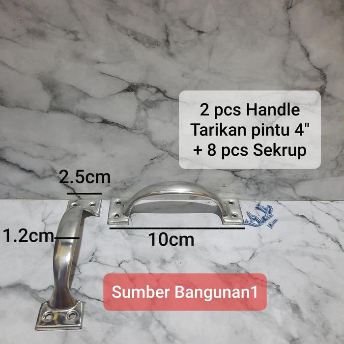 Jual Pegangan pintu lemari 4" (2 pcs) kaleng tipis kandang tarikan ...