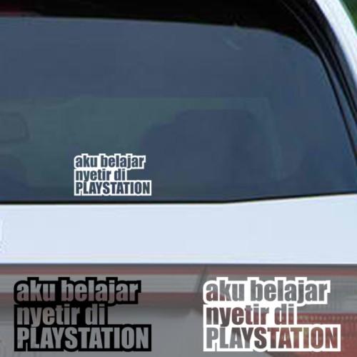 Jual Stiker Kaca Body Mobil Unik Lucu Cutting Sticker Belajar Nyetir ...