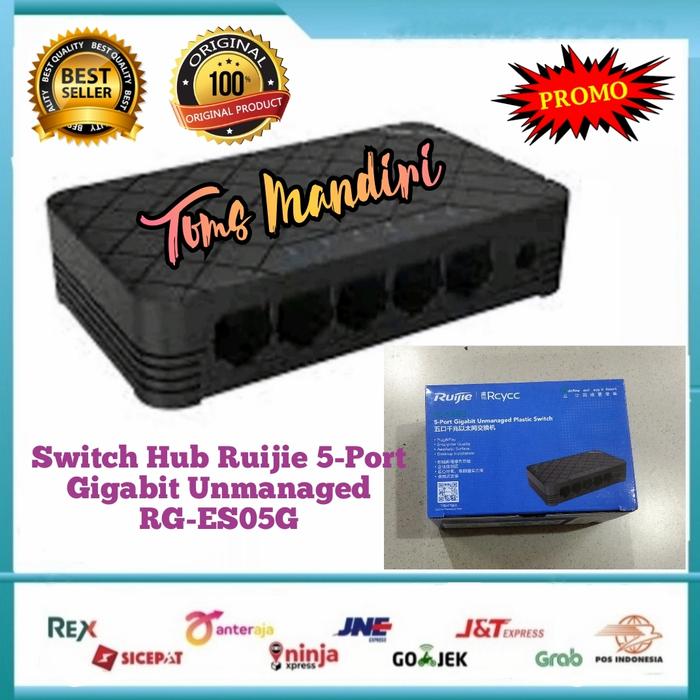 Jual Switch Hub Ruijie Reyee 5 Port Gigabit RG-ES05G Unmanaged ...