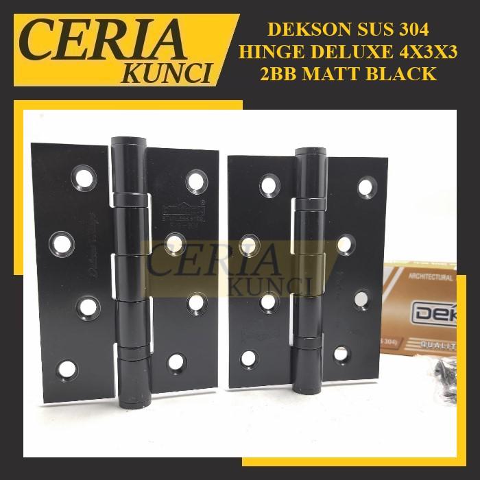 Jual Dekson Engsel Hitam 4 Inch Dekkson Hinge SUS 304 4X3X3 2BB MATT ...