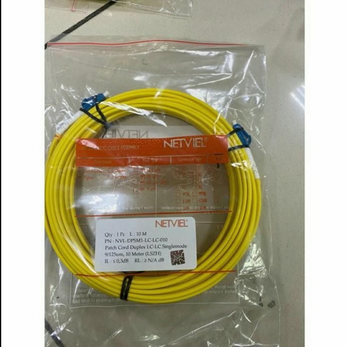 Jual Netviel FO Patch Cord LC LC 10M Singlemode 9/125UM Duplex Fiber ...