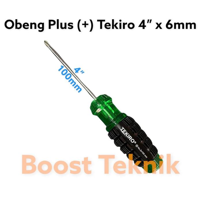 Jual Obeng Tekiro 4" dan 6" Plus(+) dan Min (-) - (-) 6" x 6mm - Jakarta Pusat - Boost Teknik ...