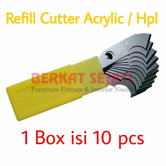 Jual 10 PC REFILL isi Mata Pisau Alat Potong Cutter Hpl Acrylic Mika ...